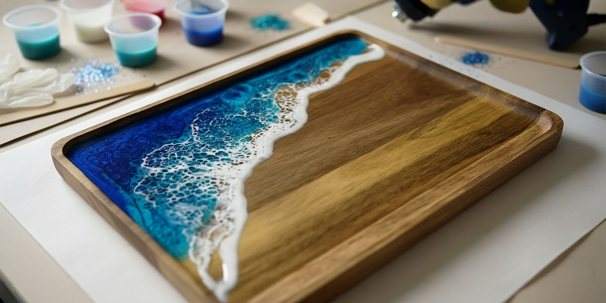 Ocean-Inspired Resin Tray Class – Create a Serving Tray at The Pour ...
